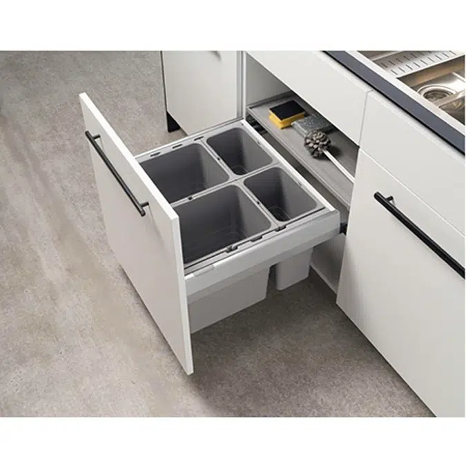 BIM objects - Free download! HAFELE Waste Bins Suspending in pull out ...