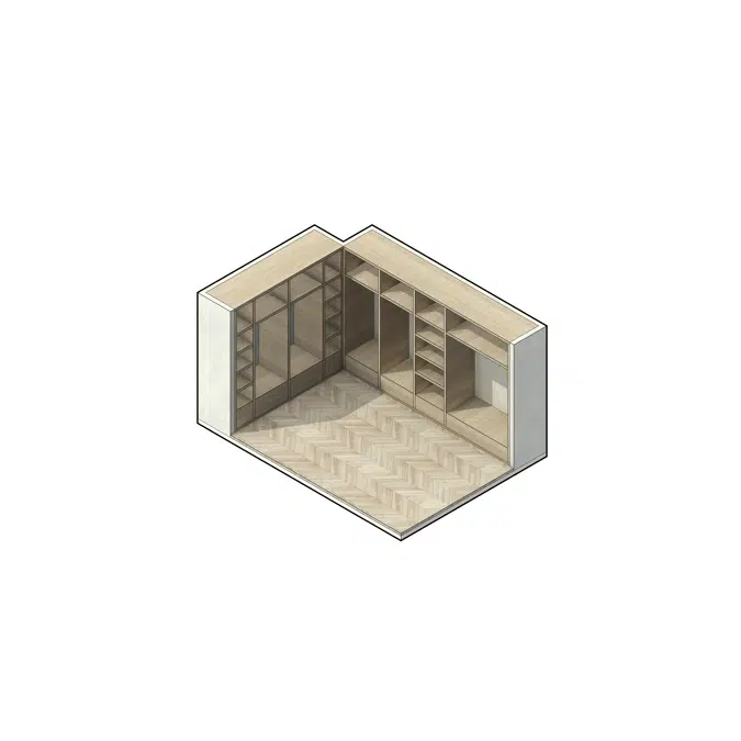 Objetos BIM - ¡Descarga gratis! Odd floor plan Series - L plan for ...