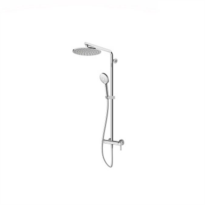 BIM objects - Free download! HAFELE Shower column with mixer 250 ...