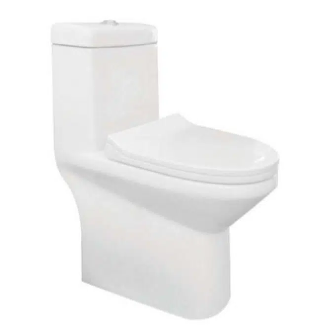 BIM objects - Free download! HAFELE Toilet One piece Toilet Murray 588. ...