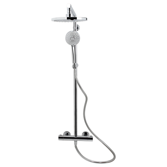 BIM objects - Free download! HAFELE Shower column with thermostatic ...