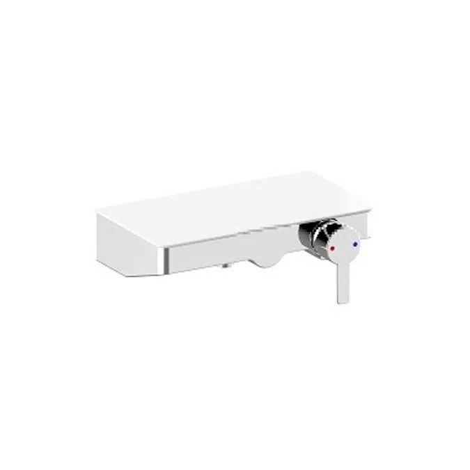 BIM objects - Free download! HAFELE Shower mixer with shelf 110 | BIMobject