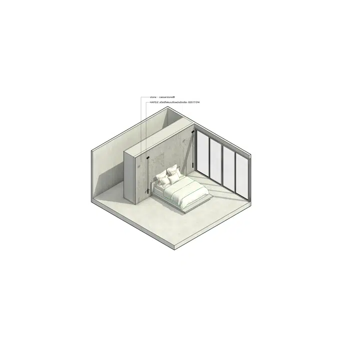 BIM objects - Free download! Bedroom Eco-Friendly 25sqm | BIMobject