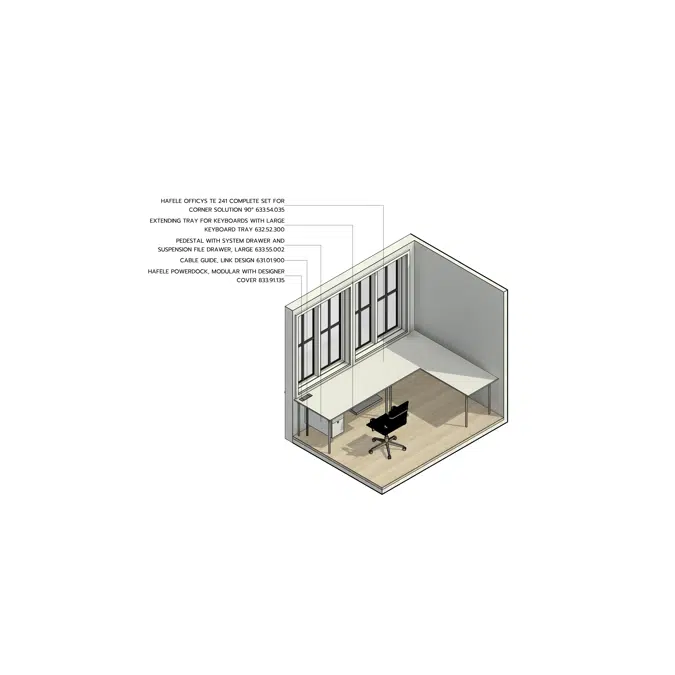 BIM objects - Free download! Functional Office Space | BIMobject