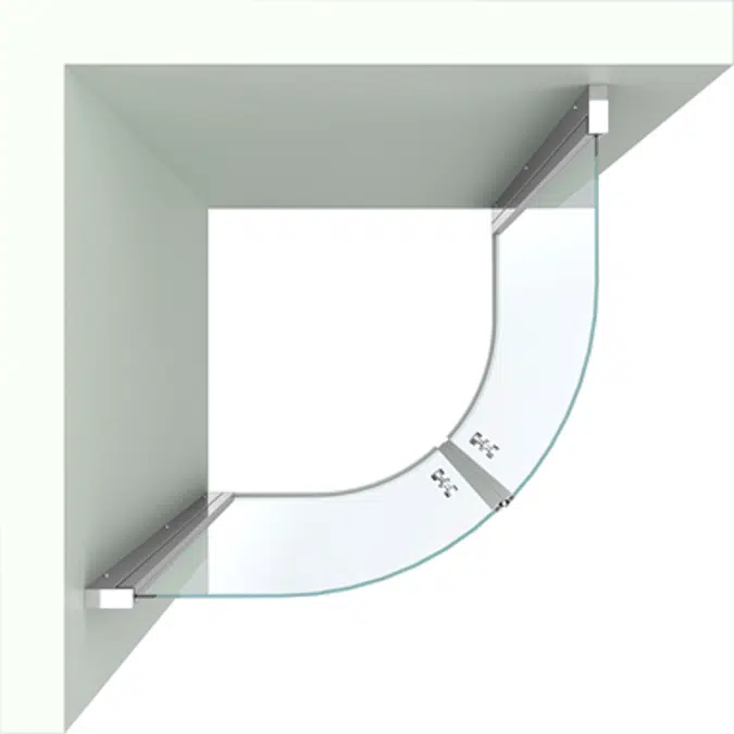 BIM objects - Free download! Shower door Round 100 | BIMobject