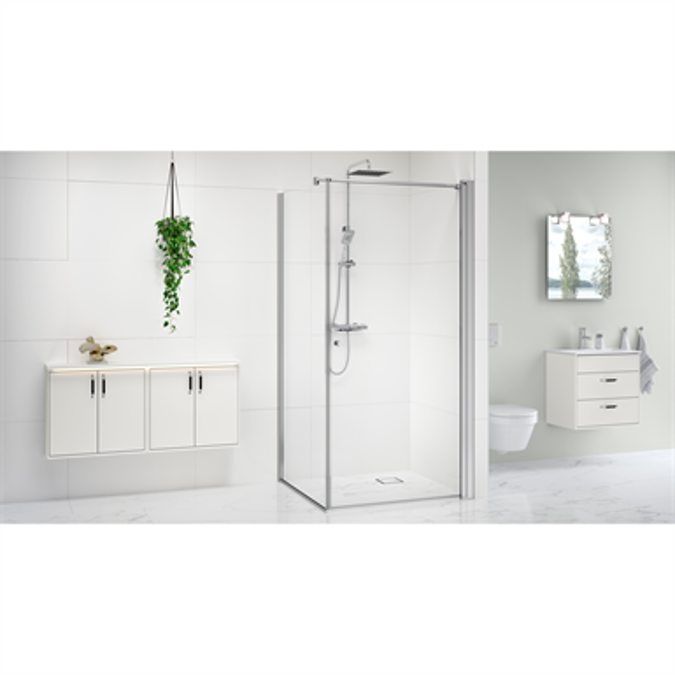 BIM objects - Free download! Shower wall Square 10 | BIMobject