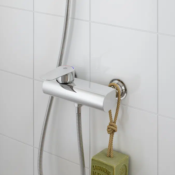 BIM objects - Free download! Shower connection downwards, 160 c-c ...