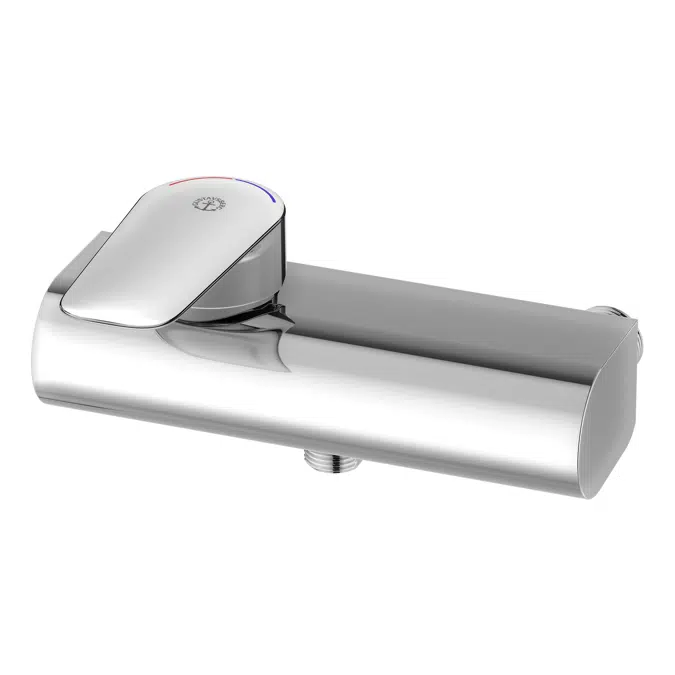 BIM objects - Free download! Shower connection downwards, 160 c-c ...