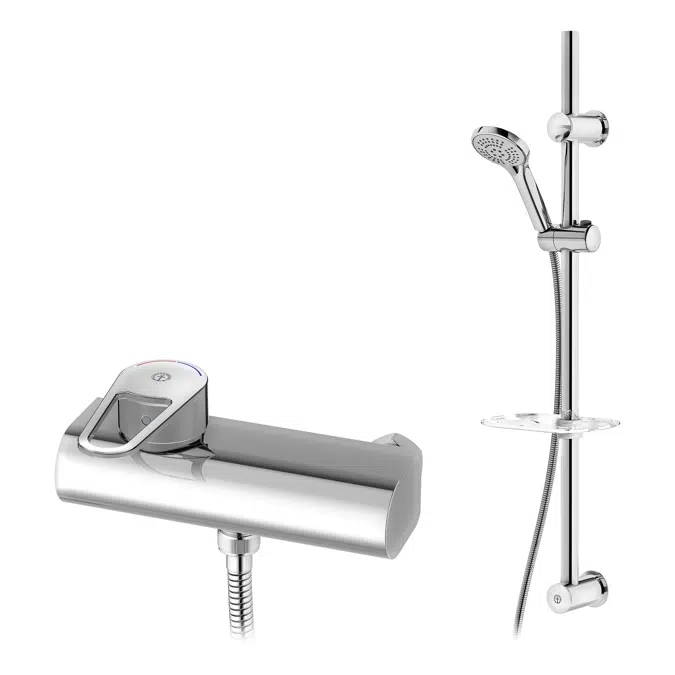 BIM objects - Free download! Shower pack incl. shower set, 150 c-c ...