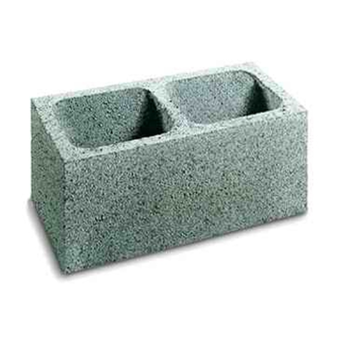 BIM objects - Free download! BK 30 2F - concrete blocks - rough finish ...