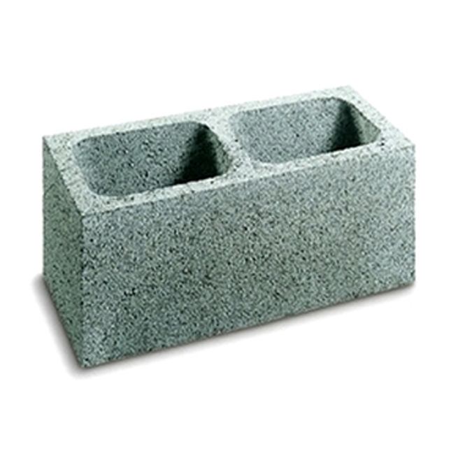 Objetos BIM - ¡Descarga gratis! BK 20 2F - concrete blocks - smooth ...