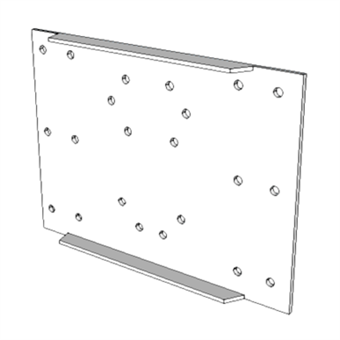 BIM objects - Free download! A5220 - Bracket, Television, Wall Backing ...
