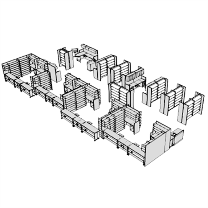 BIM objects - Free download! E0687 - Pharmacy Dispensing, Storage High ...