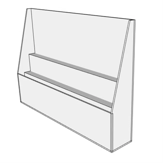 BIM objects - Free download! F2310 - Rack, Pamphlet, Wall Mounted ...