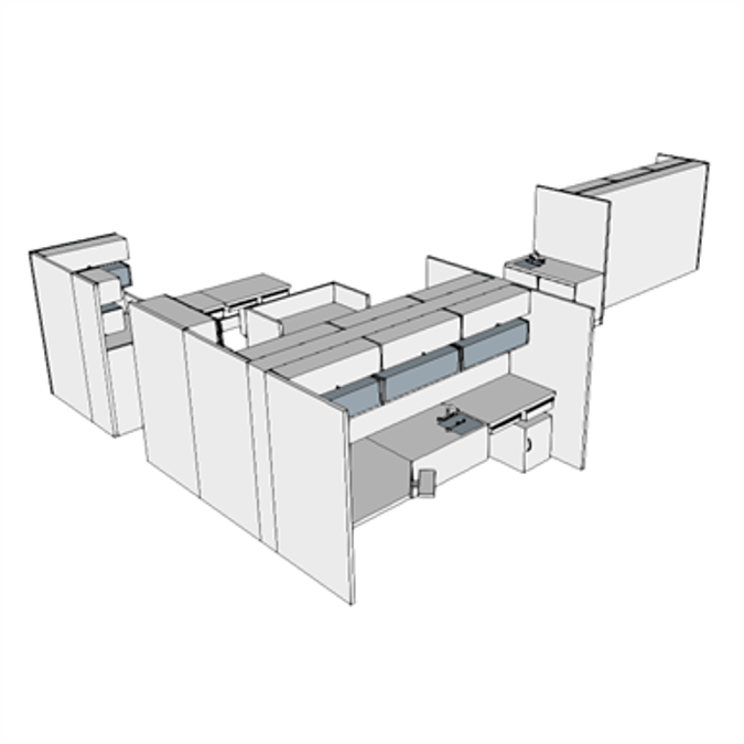 BIM objects - Free download! E0595 - Workstation, Blood Bank Lab ...