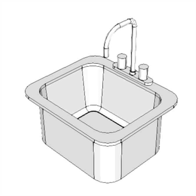 BIM objects - Free download! CS150 - Sink, SS, Single Compartment ...