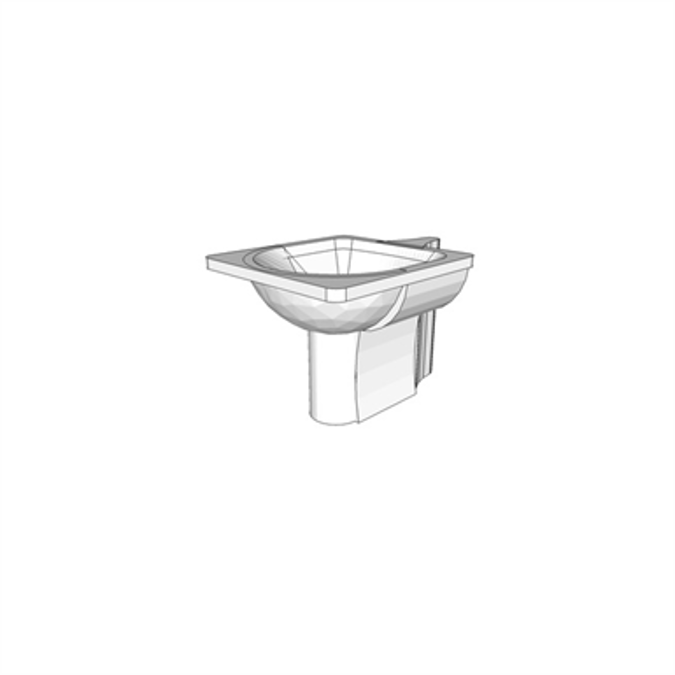 BIM objects - Free download! P6350 - Sink, Flushing Rim, China | BIMobject