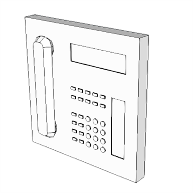 BIM objects - Free download! A1012 - Telephone, Wall Mounted, 1 Line ...