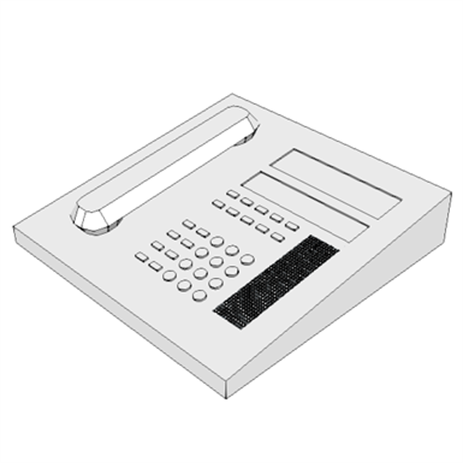 BIM objects - Free download! A1015 - Telephone, Desk, Multiple Line ...