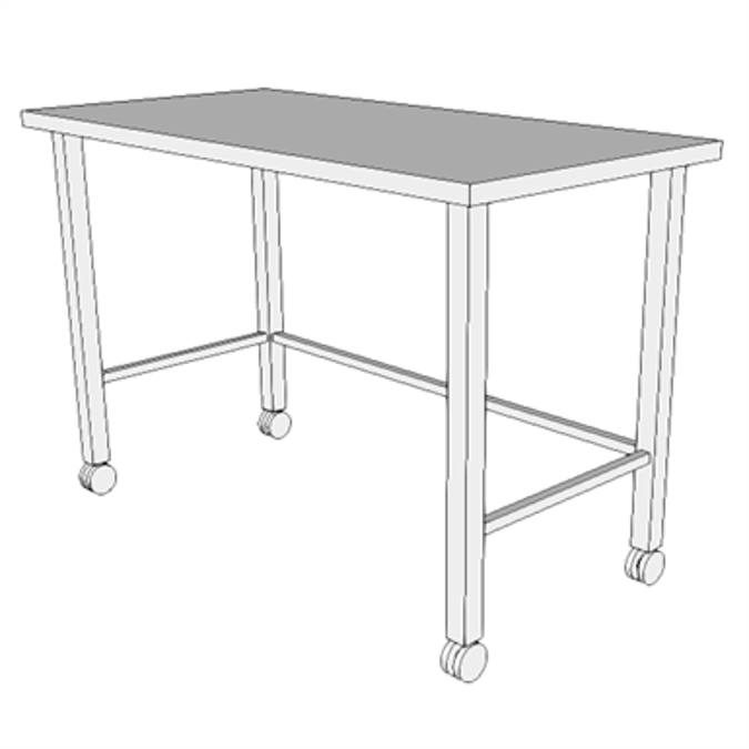 BIM objects - Free download! F0860 - Table, Mobile | BIMobject