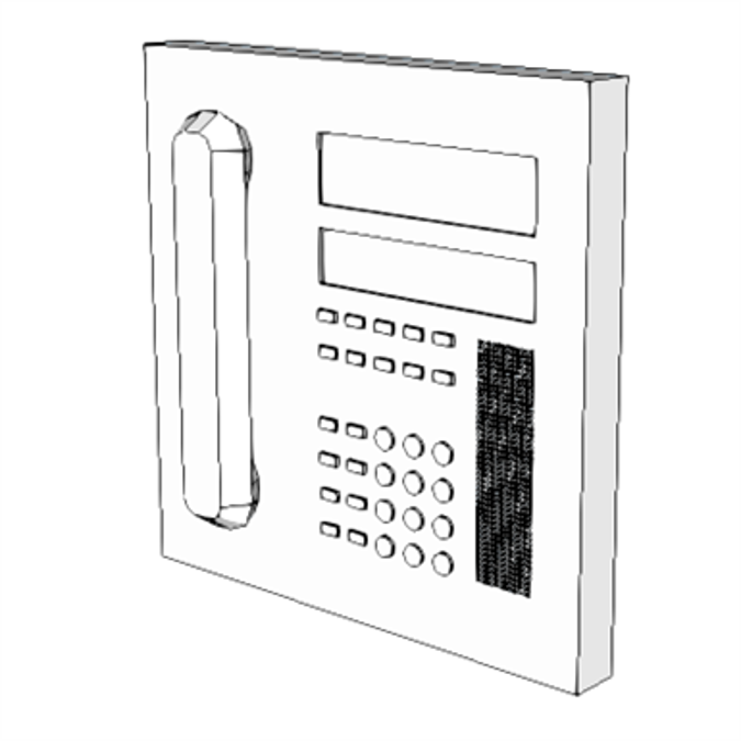 BIM objects - Free download! A1014 - Telephone, Wall Mounted, 1 Line ...