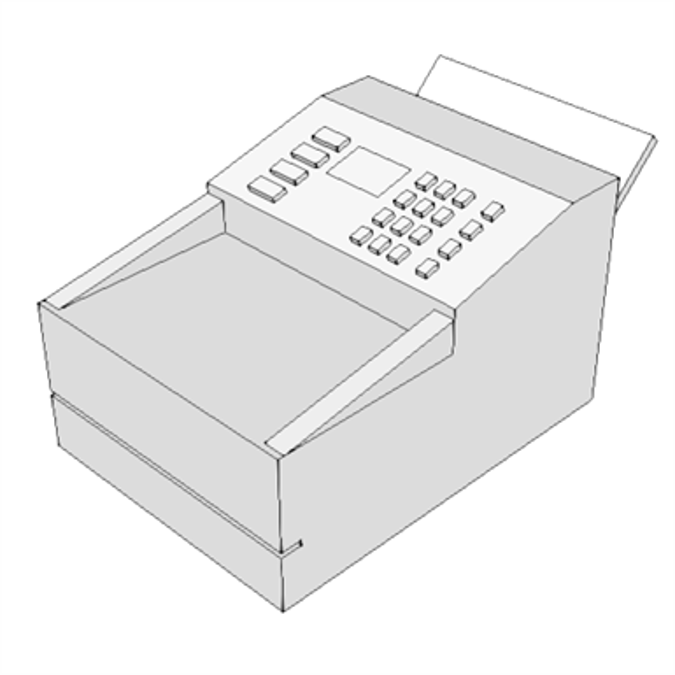 BIM objects - Free download! M1855 - Facsimile Machine | BIMobject