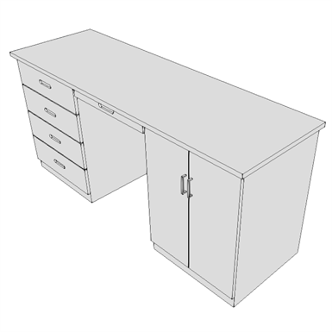 BIM objects - Free download! DO900 - Workstation, Dental Lab, Receiving ...