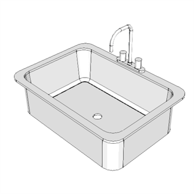 BIM objects - Free download! CS200 - Sink, SS, Single Compartment ...