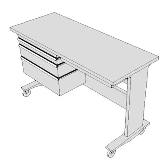 BIM objects - Free download! E0045 - Workcenter, Computer, Free ...