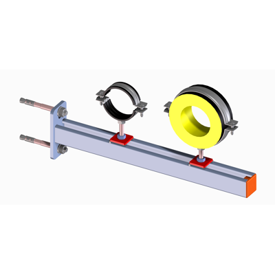 BIM objects - Free download! Heavy Duty Wall Mounted Riser Support ...