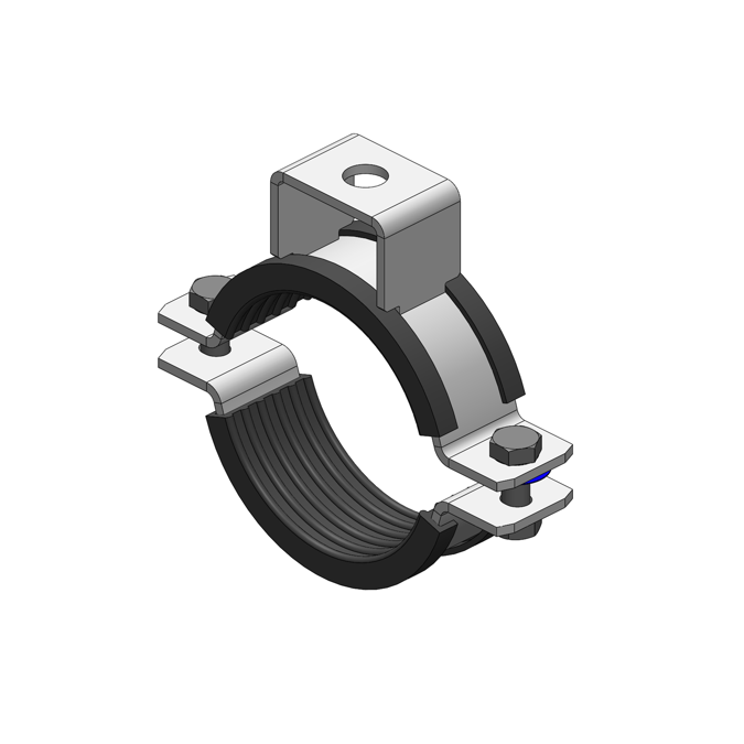 BIM objects - Free download! SDNA Heavy Duty Pipe Clamp with or without ...