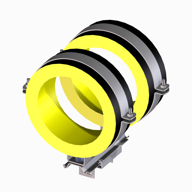 BIM objects - Free download! PSDA Insulation Support Clamp with or ...
