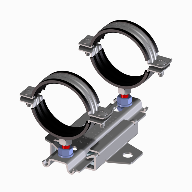 BIM objects - Free download! DN5 Split Clamp with or without Sliding ...