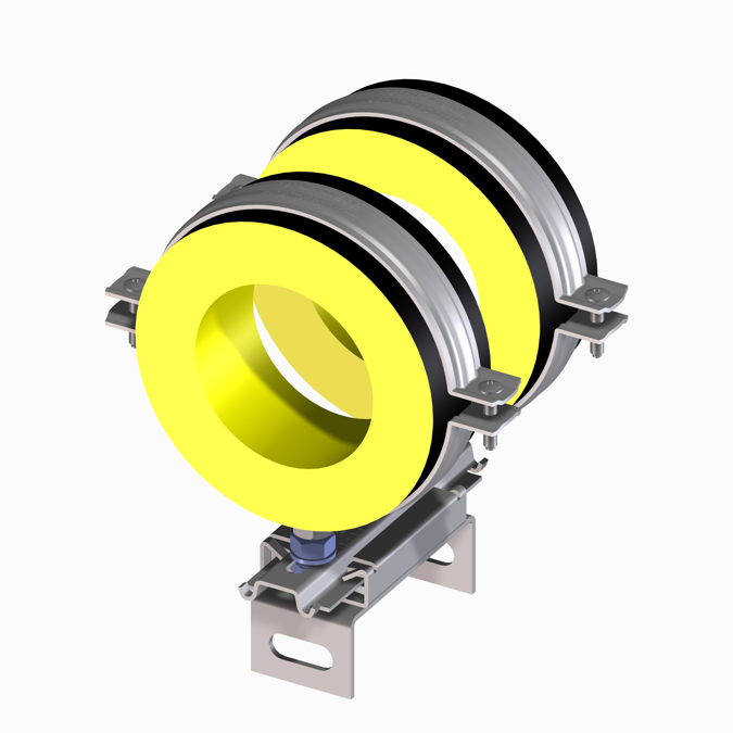 Objetos BIM - Download gratuito! DN5L Insulation Support Clamp with or ...