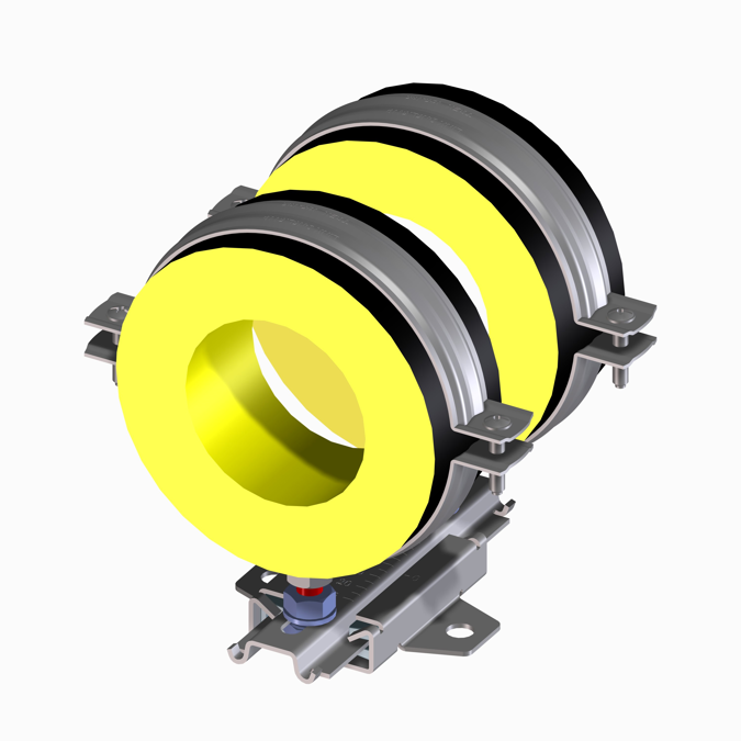 BIM objects - Free download! DN5L Insulation Support Clamp with or ...