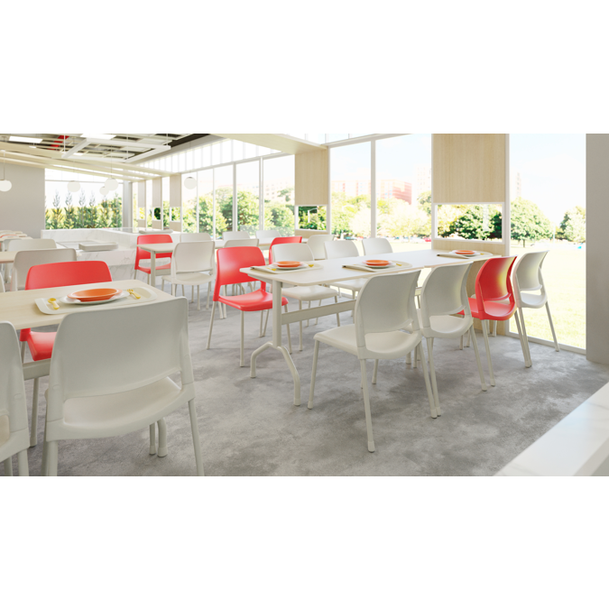 BIM objects - Free download! Cafeteria tables | BIMobject