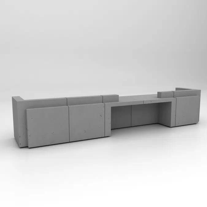 BIM objects - Free download! Volume Desk Configuration 6 | BIMobject