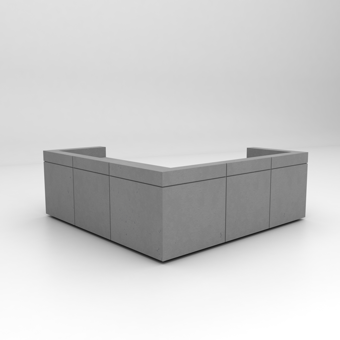 BIM objects - Free download! Lintel Desk Configuration 8 | BIMobject
