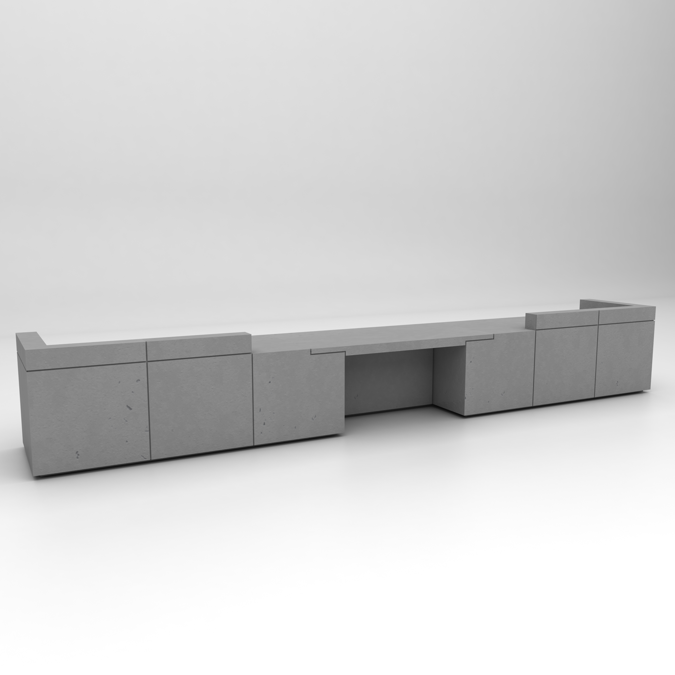 BIM objects - Free download! Lintel Desk Configuration 6 | BIMobject