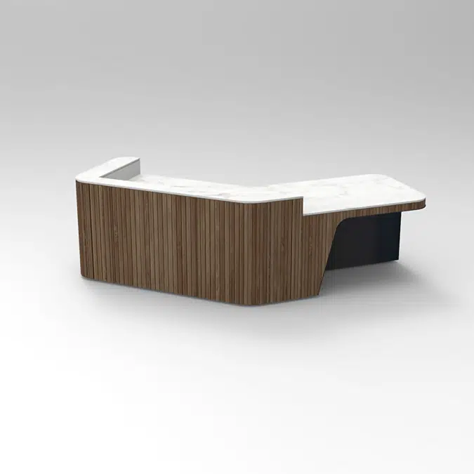 BIM objects - Free download! Join Desk Wood Configuration 8 | BIMobject