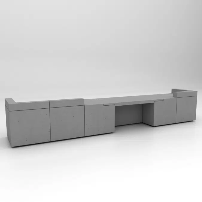 BIM objects - Free download! Lintel Desk Configuration 5 | BIMobject