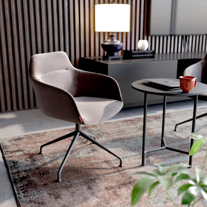 BIM objects - Free download! Rockworth Cuben Lounge Chair with Castors | BIMobject