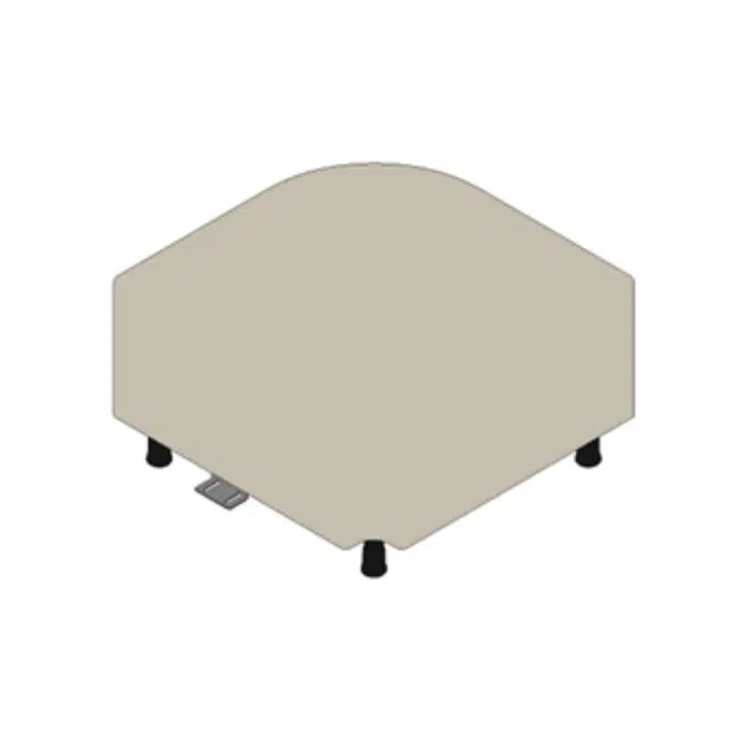 BIM objects - Free download! Rockworth Valo 90 Fully Corner Seat | BIMobject