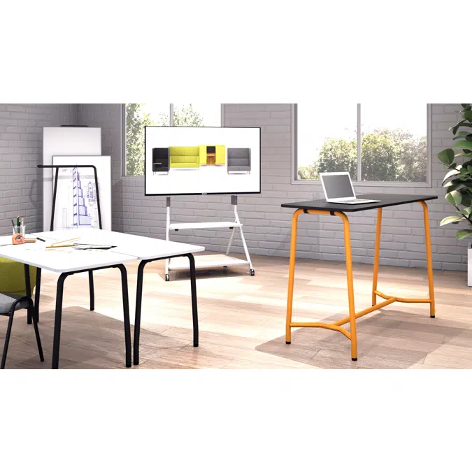 BIM objects - Free download! Rockworth SYNC S51 Mobile TV Stand 65-88 ...