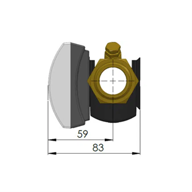 BIM objects - Free download! Z_MULTICAL® 302, qp 2.5 m³/h, G1B (R¾) x ...