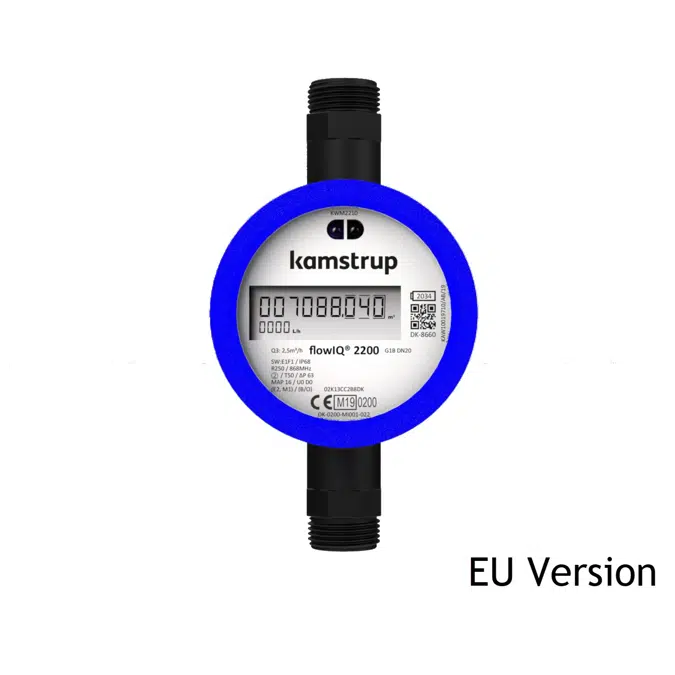 BIM objects - Free download! flowIQ®2200 – KWM2210, Q3 1,6 m3/h, G¾B ...