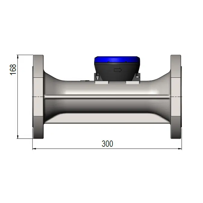 BIM objects - Free download! flowIQ®3100, Q3=40 m³/h, DN65x300 mm, Q3 ...