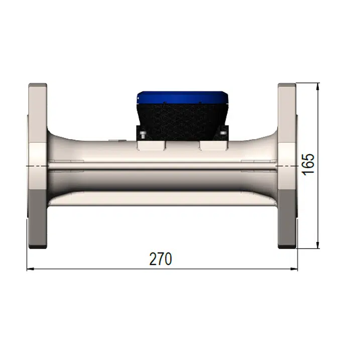BIM objects - Free download! flowIQ®3100, Q3=25 m³/h, DN50x270 mm, Q3 ...
