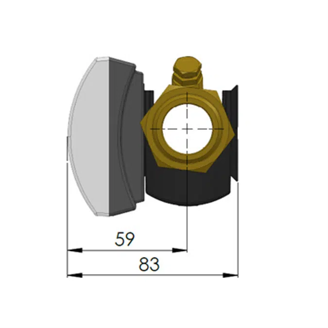 Objetos BIM - ¡Descarga gratis! MULTICAL® 302, qp 1.5 m³/h, G1B (R¾) x ...