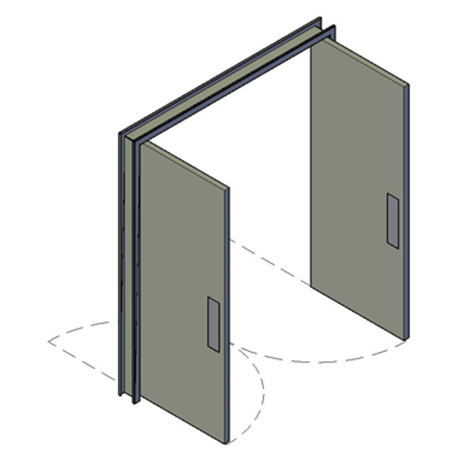BIM objects - Free download! MMI Double Acting Pair Door | BIMobject